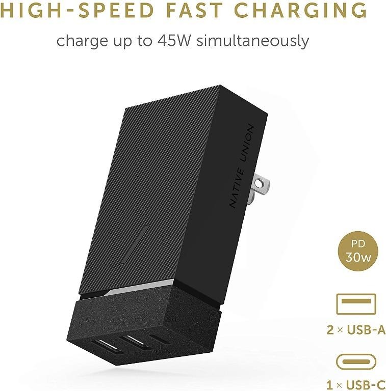 Native Union Smart Hub PD 45W – Power Delivery Enabled Fast-Charging 3 ...