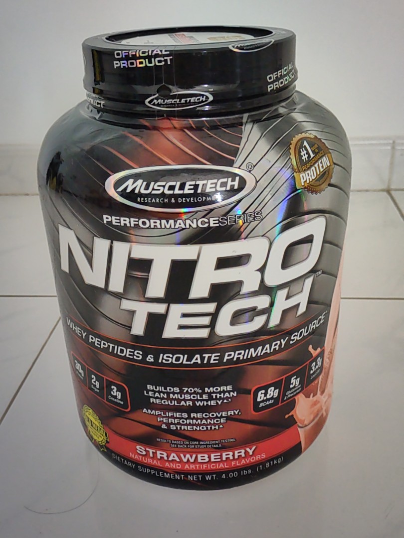 Nitro tech whey isolate protein, Health & Nutrition, Health Supplements ...