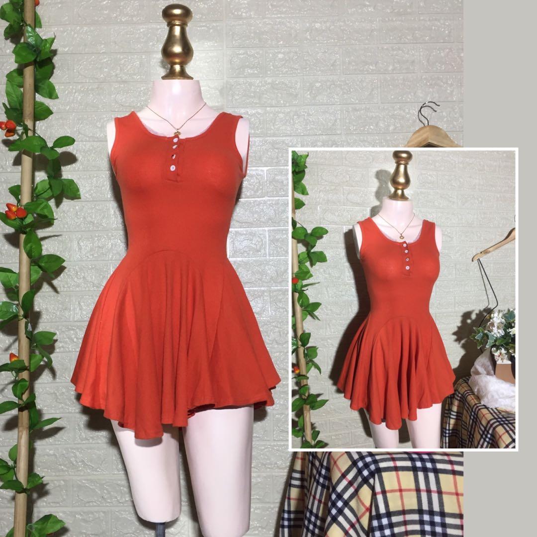 Orange Mini dress, Women's Fashion, Dresses & Sets, Dresses on Carousell