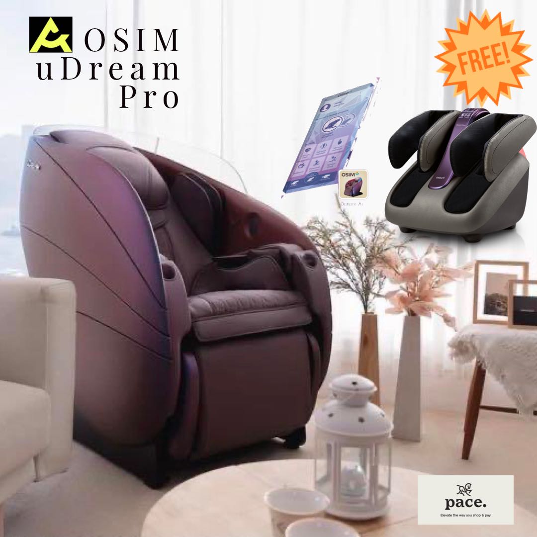 Osim uDream Pro massage chair + Free uSqueez 2 smart leg massager ...