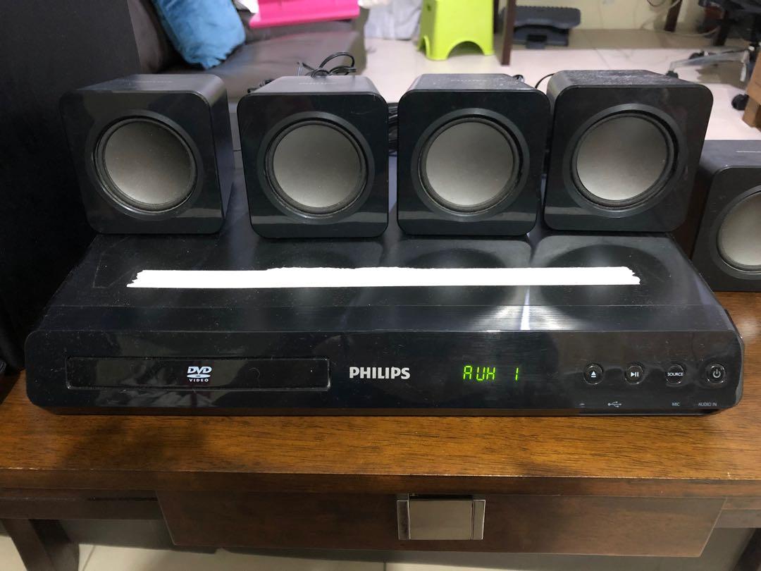 Philips DVD Home Theatre with Subwoofer and Surround Sound, TV & Home ...