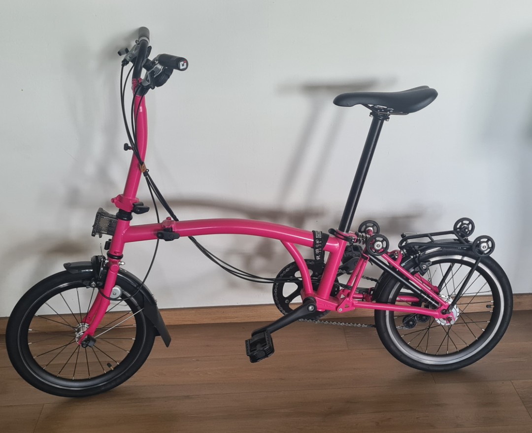 Pikes 6 Speeds Folding Bike - Pink, Sports Equipment, Bicycles & Parts ...
