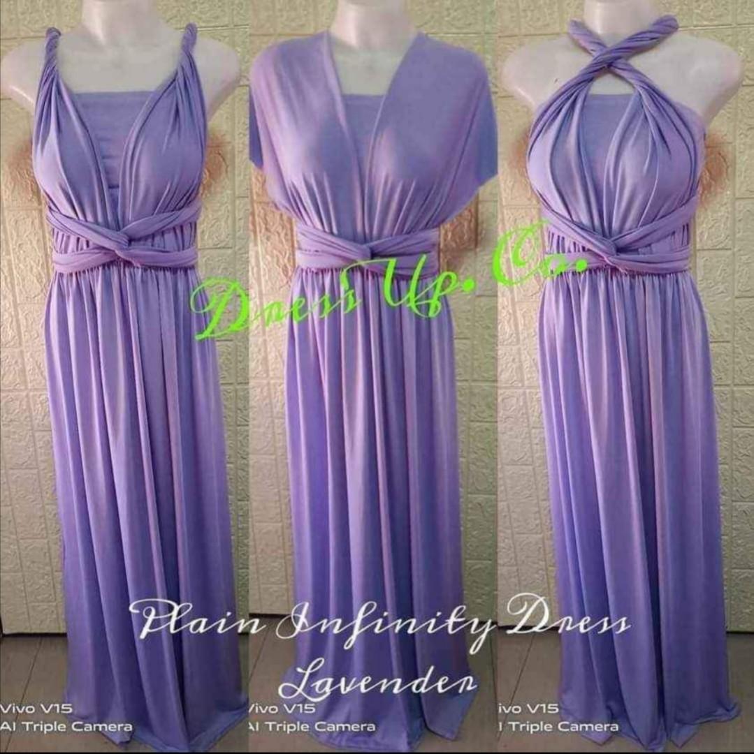 Plain Infinity Dress with Tulle, Women's Fashion, Dresses & Sets ...