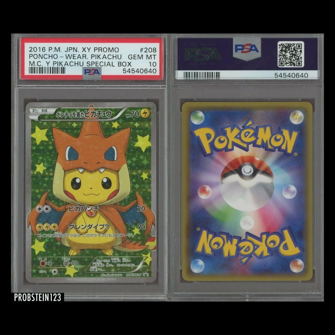 PSA 10 Pokemon Japanese Promo Poncho Pikachu Mega Charizard Y #208 ...