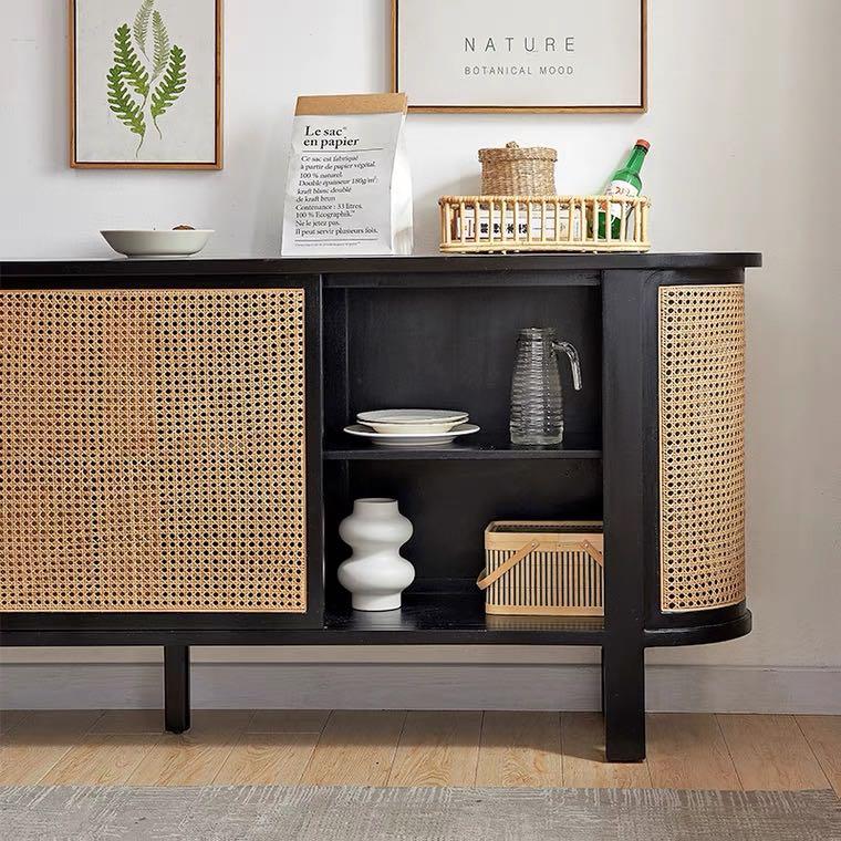 Rattan sideboard - curved edges, Furniture & Home Living, Furniture ...