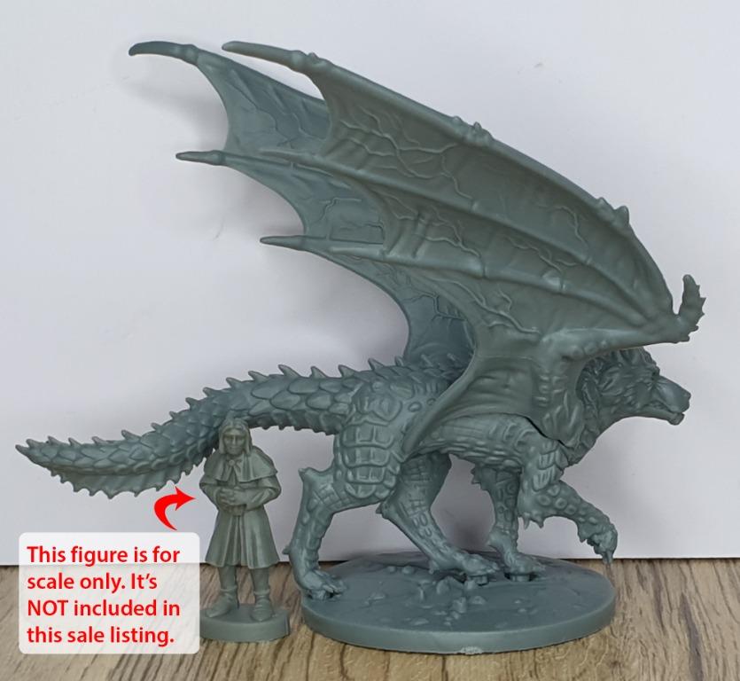 Reaper Bones 5 - Dragon Wolf Miniature for Dungeon & Dragons & other ...