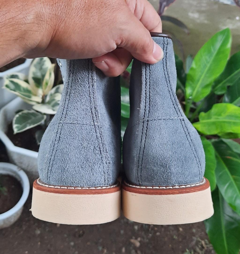 Red Wing 8143 Slate Blue Abiline Moc Toe Redwing, Men's Fashion ...