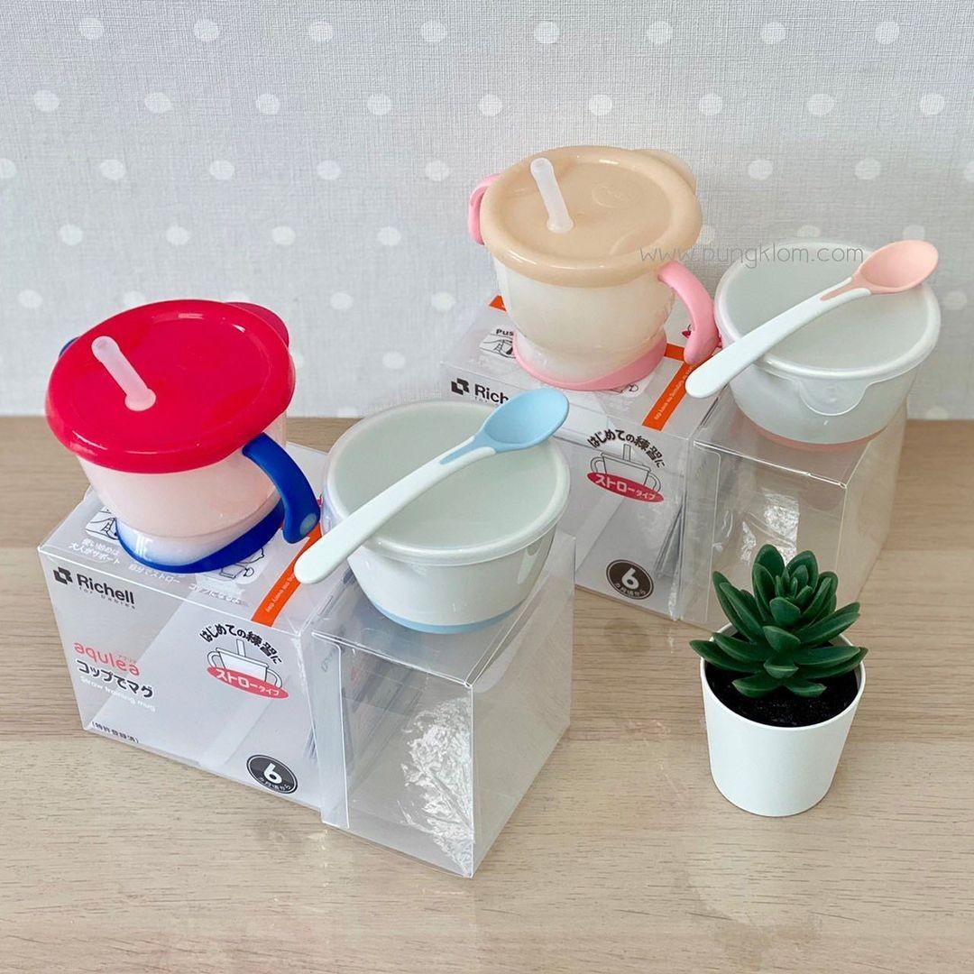 Richell Weaning Starter Cup & Straw Training Mug, Bayi & Anak, Lainnya ...