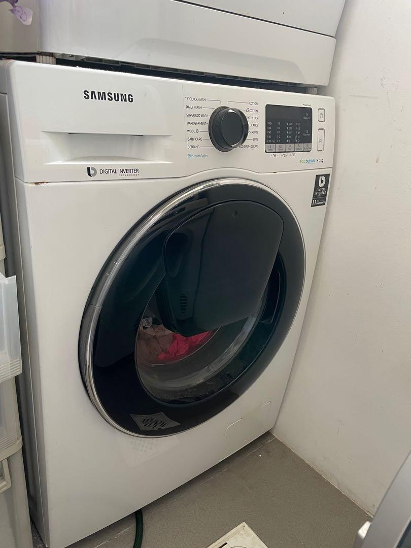 Samsung Washing Machine eco bubble 8kg, TV & Home Appliances, Washing ...