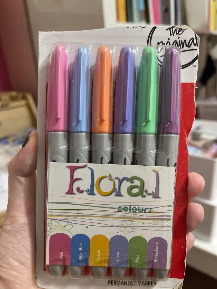 Set of Sharpies- Floral themed, Hobbies & Toys, Stationery & Craft ...