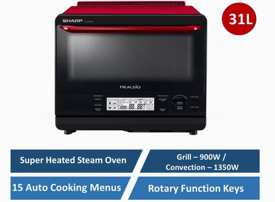 SHARP Healsio 31Litre Steam Convection Oven AX-1700VM(R) | Adjustable ...