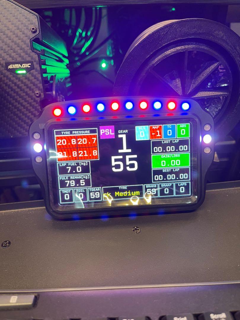 Sim dash / sim racing dash/ racing dash display / sim cluster, Video ...