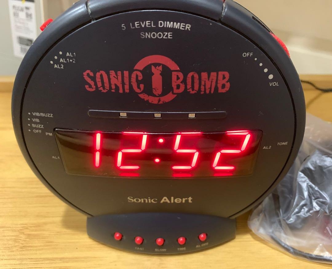 Sonic bomb loud alarm clock . , Furniture & Home Living, Home Decor ...