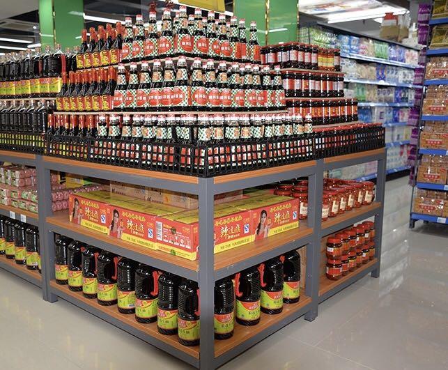 Supermarket stacking shelf promotion table display shelf, convenience ...