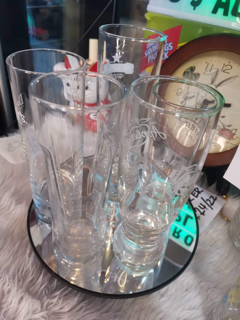 Tall glass with brand glasses, Furniture & Home Living, Kitchenware ...