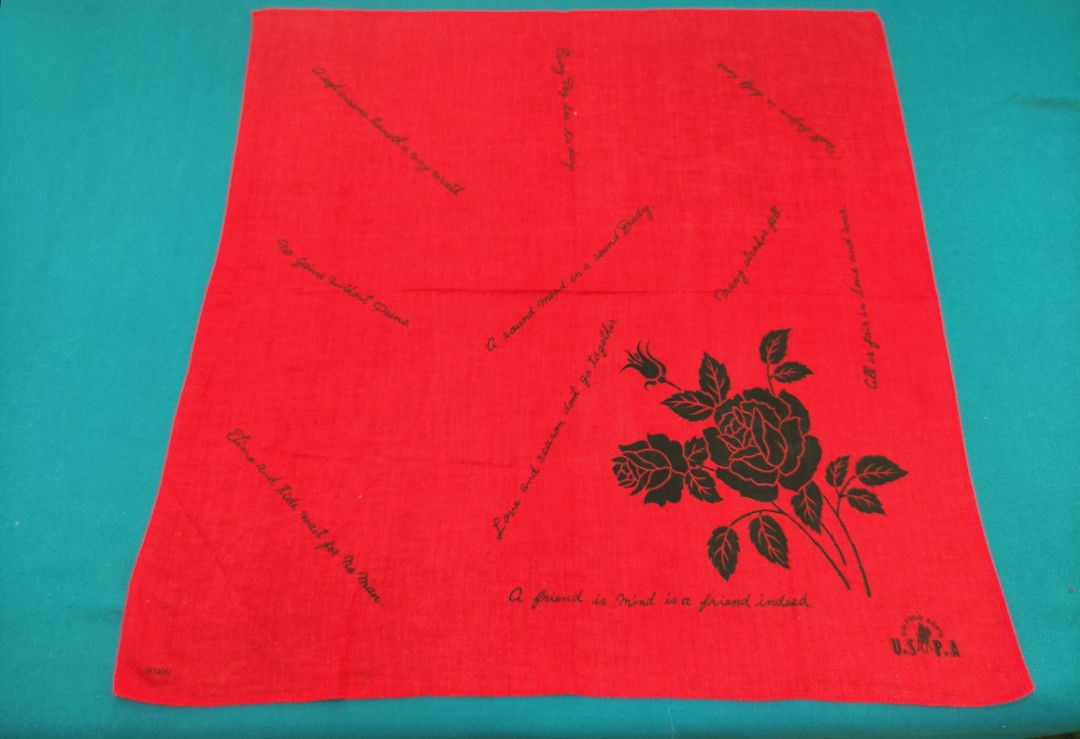 USPA U.S. Polo Ass'n Red Handkerchief Hanky Panyo, Women's Fashion ...