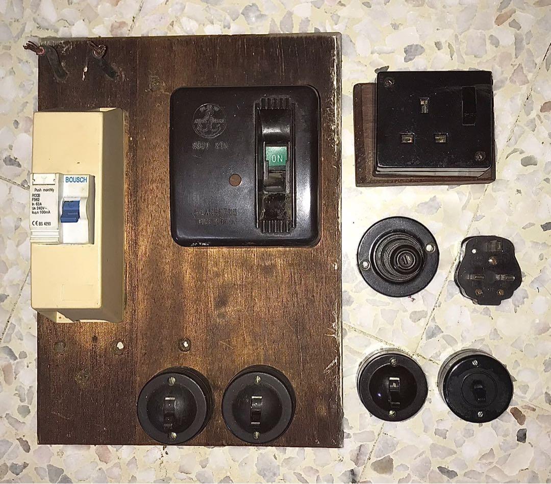VINTAGE ELCB MAIN SWITCH ELECTRICAL LOT, TV & Home Appliances ...