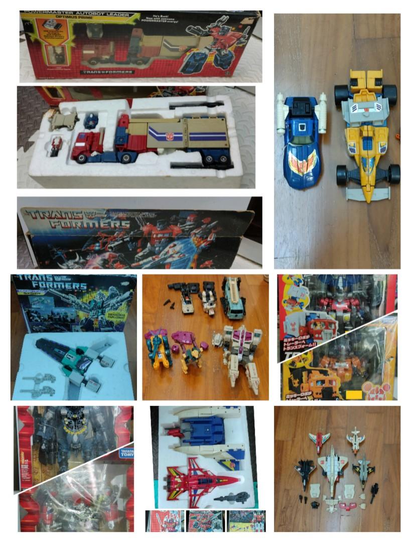 Vintage transformers aerobots, sixshot, Jetfire, powermaster Optimus ...