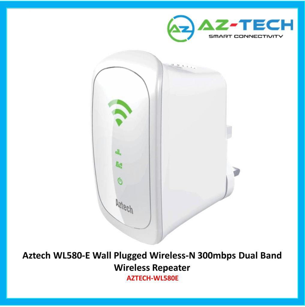 Wifi Extender , Aztech WL580-E Wall Plugged Wireless-N 300mbps Dual ...