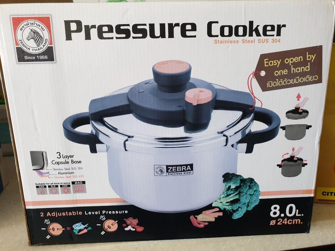 Zebra 8L Pressure Cooker -like new, TV & Home Appliances, Kitchen ...