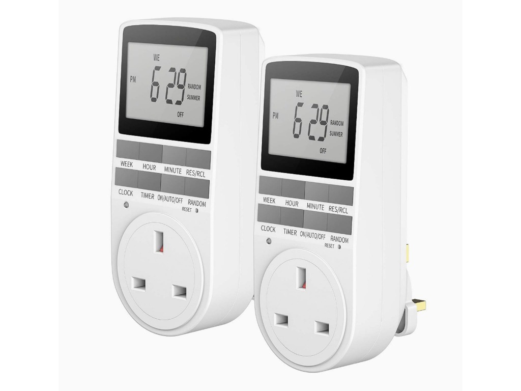 [2 PACK] Timer Plug Socket, Digital Electrical Timer Plug Socket 24 ...