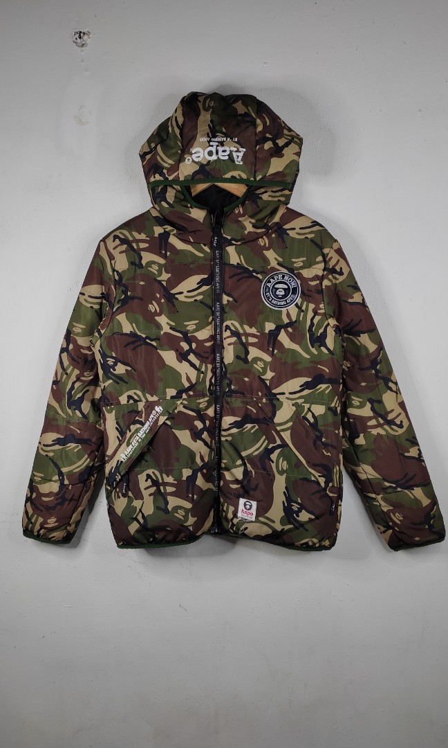 AAPE BY A BATHING APE REVERSIBLE PUFFER JACKET, Men's Fashion, Tops ...