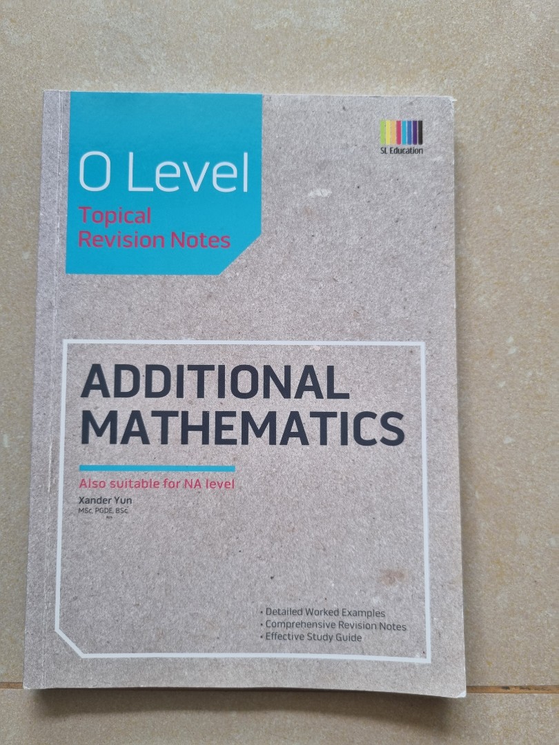 Additional mathematics O level Tropical Revision Notes, Hobbies & Toys ...