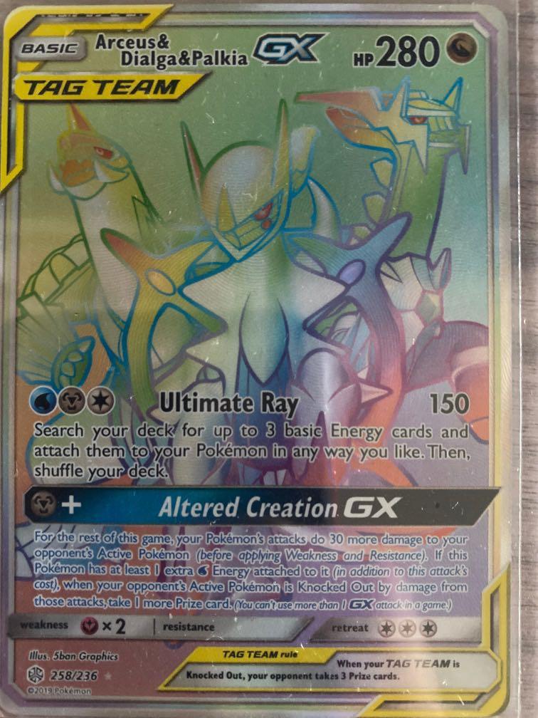 Arceus Dialga Palkia gx rainbow rare, Hobbies & Toys, Toys & Games on Carousell