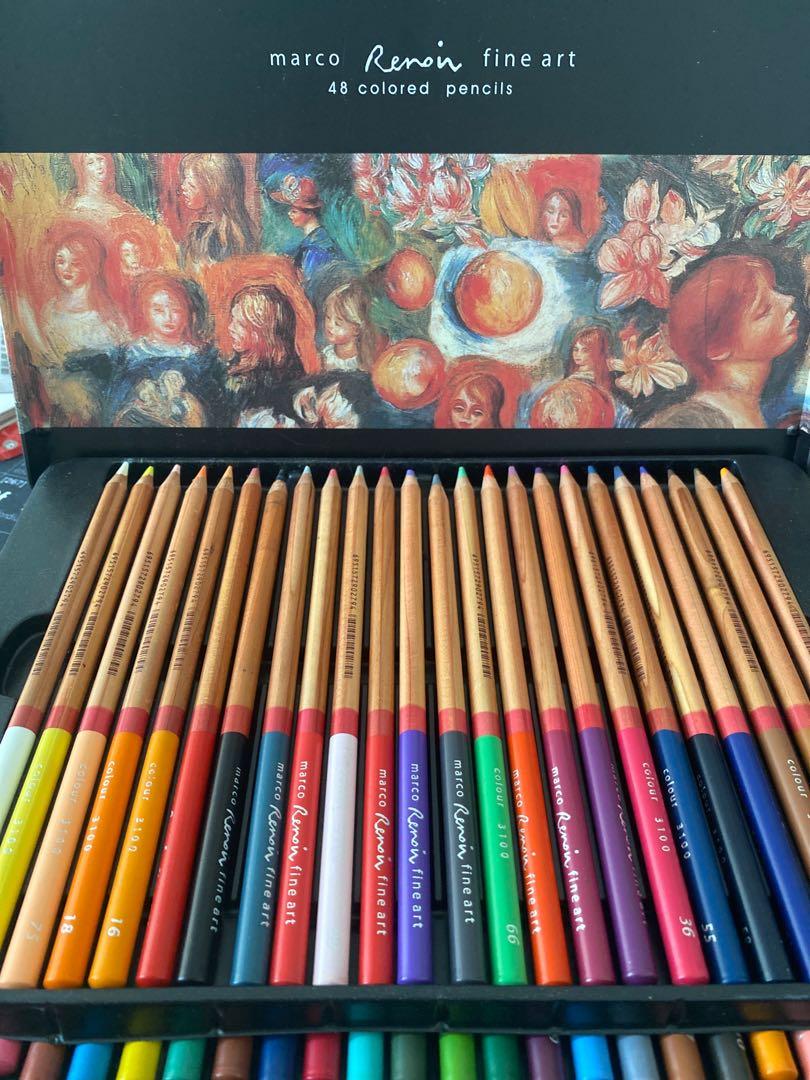 Authentic Marco Renoir water-soluble colored pencil 48 colors oily ...