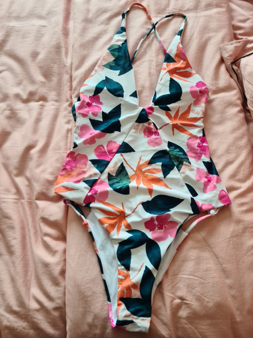 BeachMe/ dancing jewel floral monokini, Women's Fashion, Swimwear ...