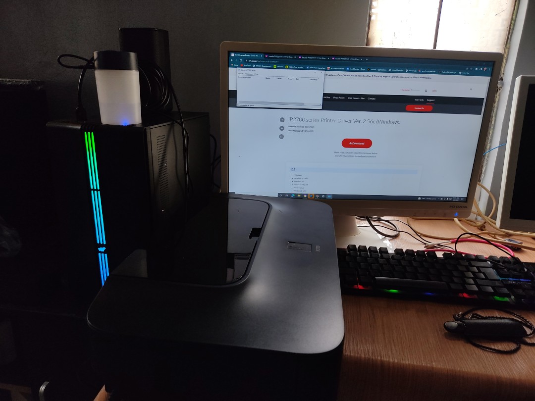 Computer set with printer, Computers & Tech, Desktops on Carousell