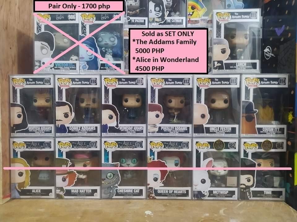 Corpse Bride - The Addams Family - Alice in Wonderland Funko Pops ...