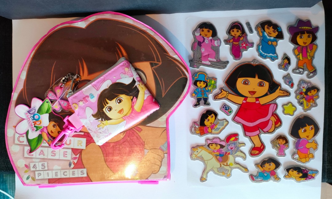 Dora Merch Coloring Set Wallet Sticker, Hobbies & Toys, Stationery ...