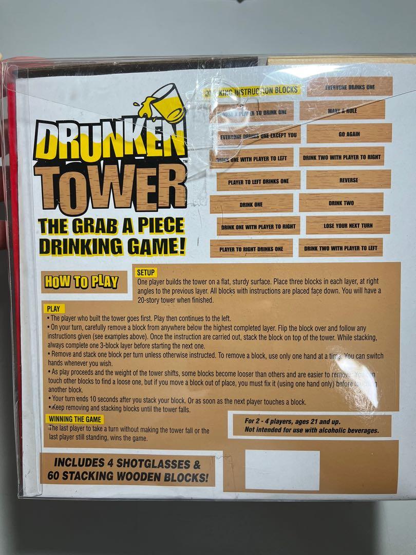 Drunken Tower Drinking Game, Hobbies & Toys, Toys & Games on Carousell