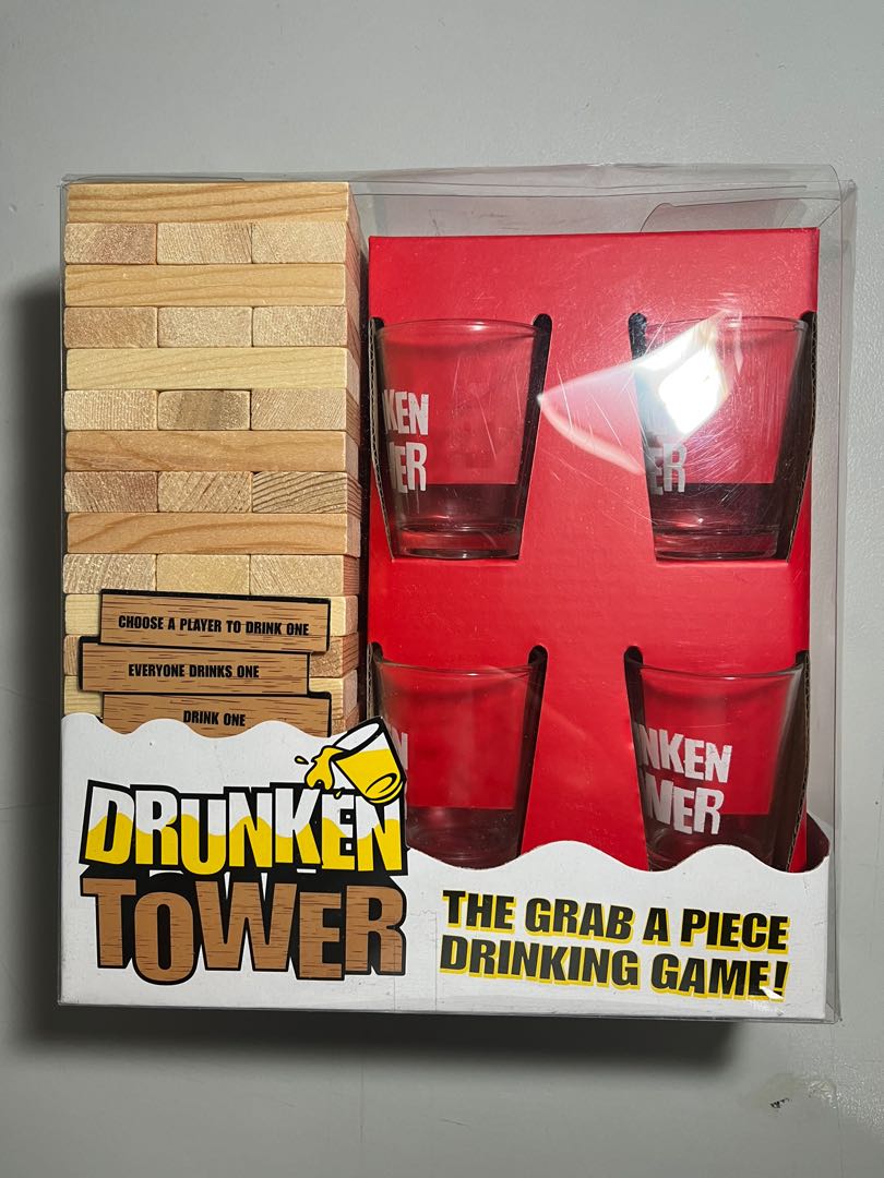 Drunken Tower Drinking Game, Hobbies & Toys, Toys & Games on Carousell