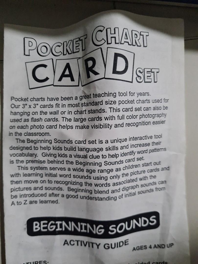 Educational pocket chart cards for learning beginning sounds and ...