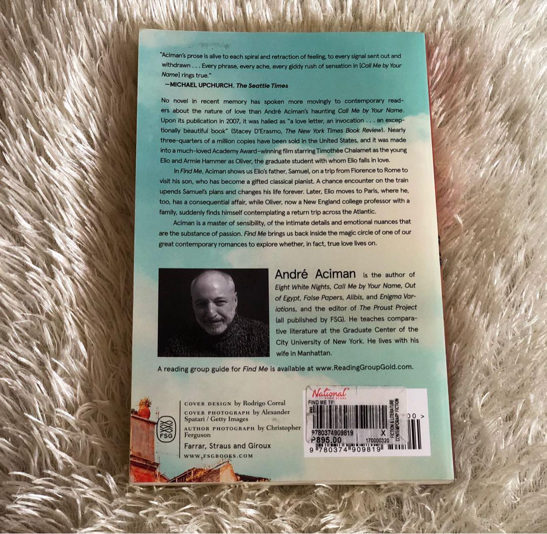 Find me by Andre Aciman, Hobbies & Toys, Books & Magazines, Fiction ...