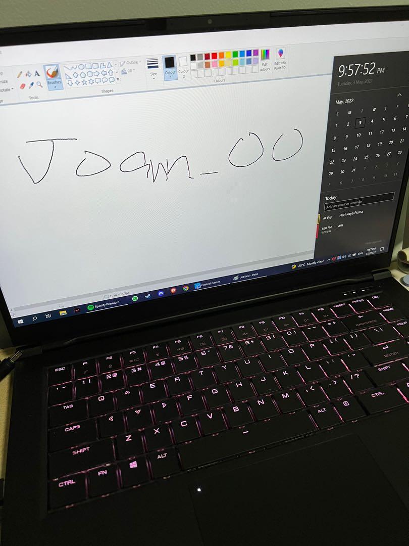 Gaming laptop intel whitebook QC71A (vapor 15 pro), Computers & Tech ...