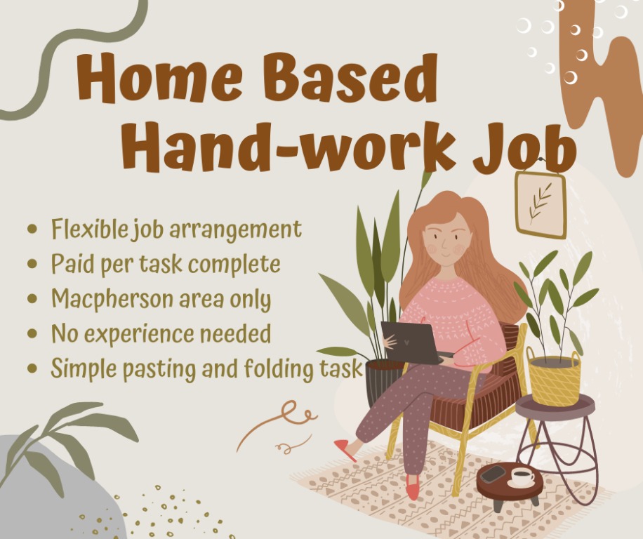 Home Base Hand-work Job (macpherson area only), Jobs, Internships ...