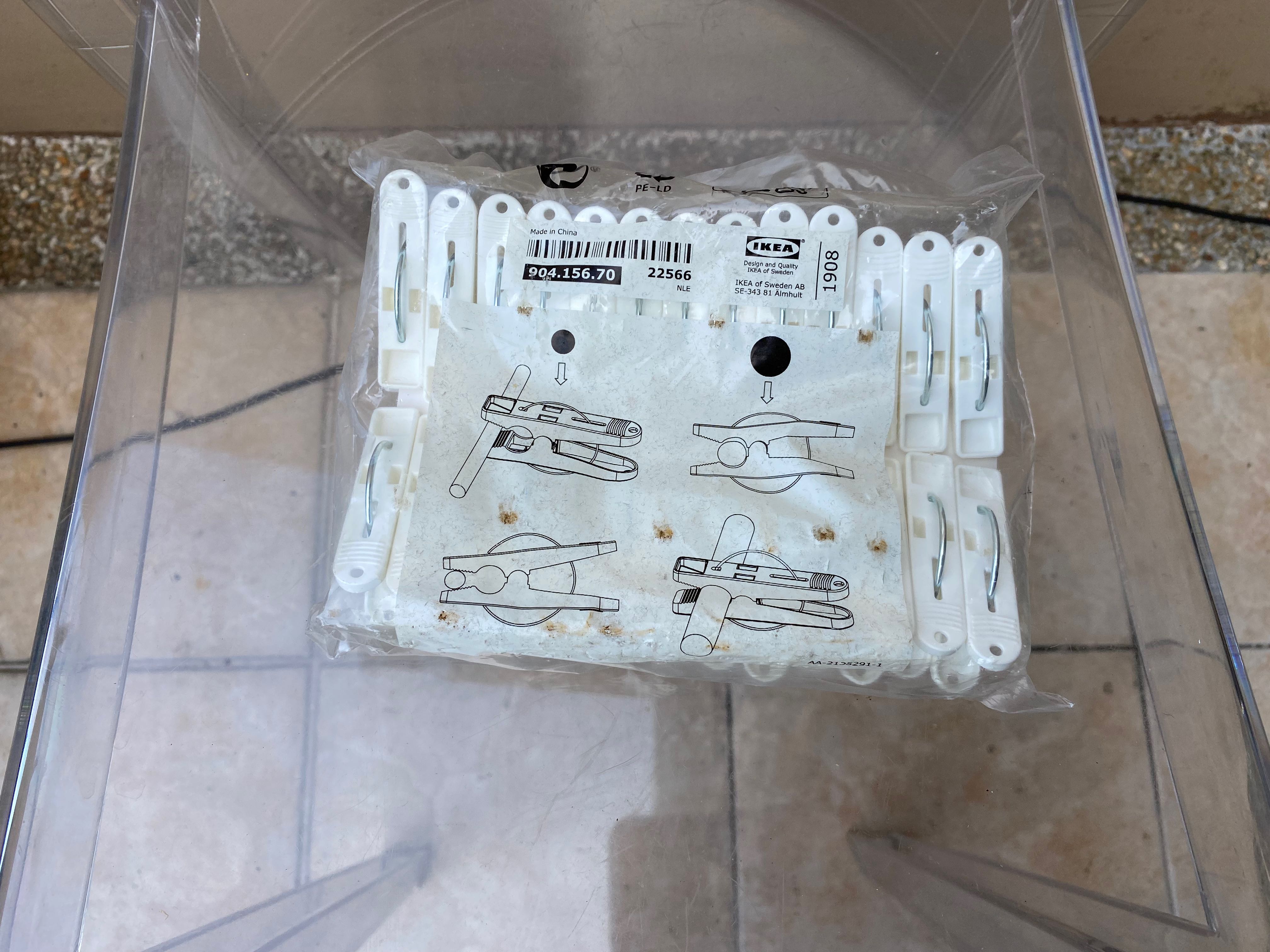 IKEA Laundry Clippers / Laundry Pins /Laundry Clips, Furniture & Home ...