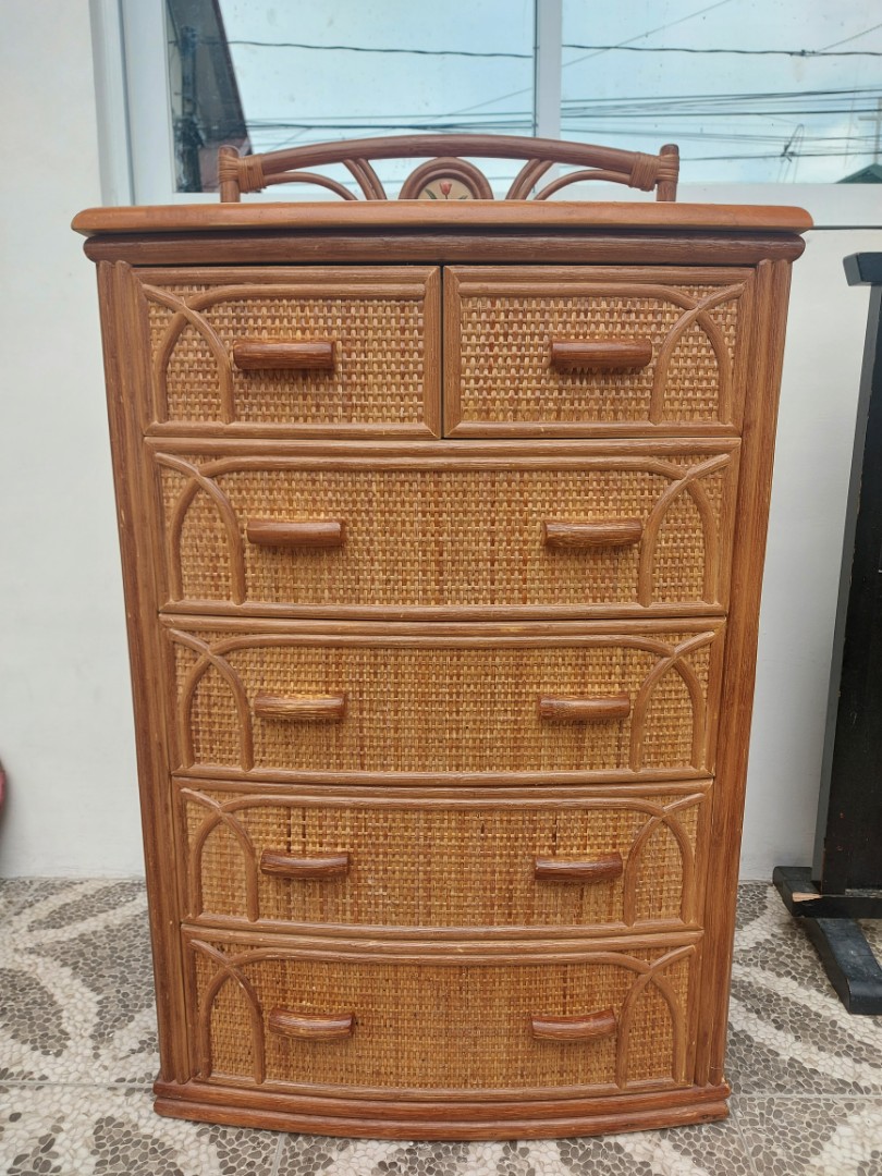 Japan Surplus Rattan 6 Drawer Cabinet, Furniture & Home Living ...