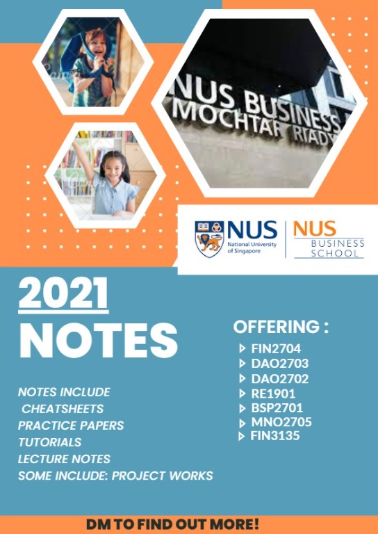 NUS BUSINESS SCHOOL notes / modules (Finance), Hobbies & Toys, Books ...