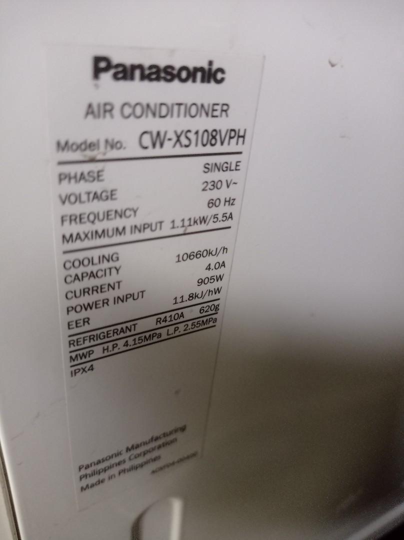 Panasonic 1hp inverter window type aircon, TV & Home Appliances, Air ...