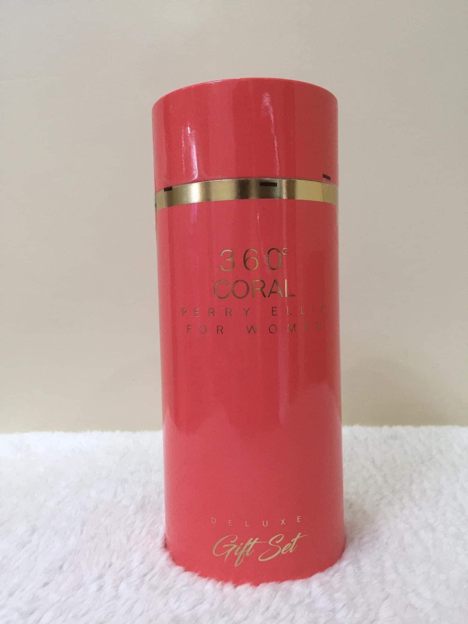 Perry Ellis 360 Coral Perfume Deluxe Set, Beauty & Personal Care ...