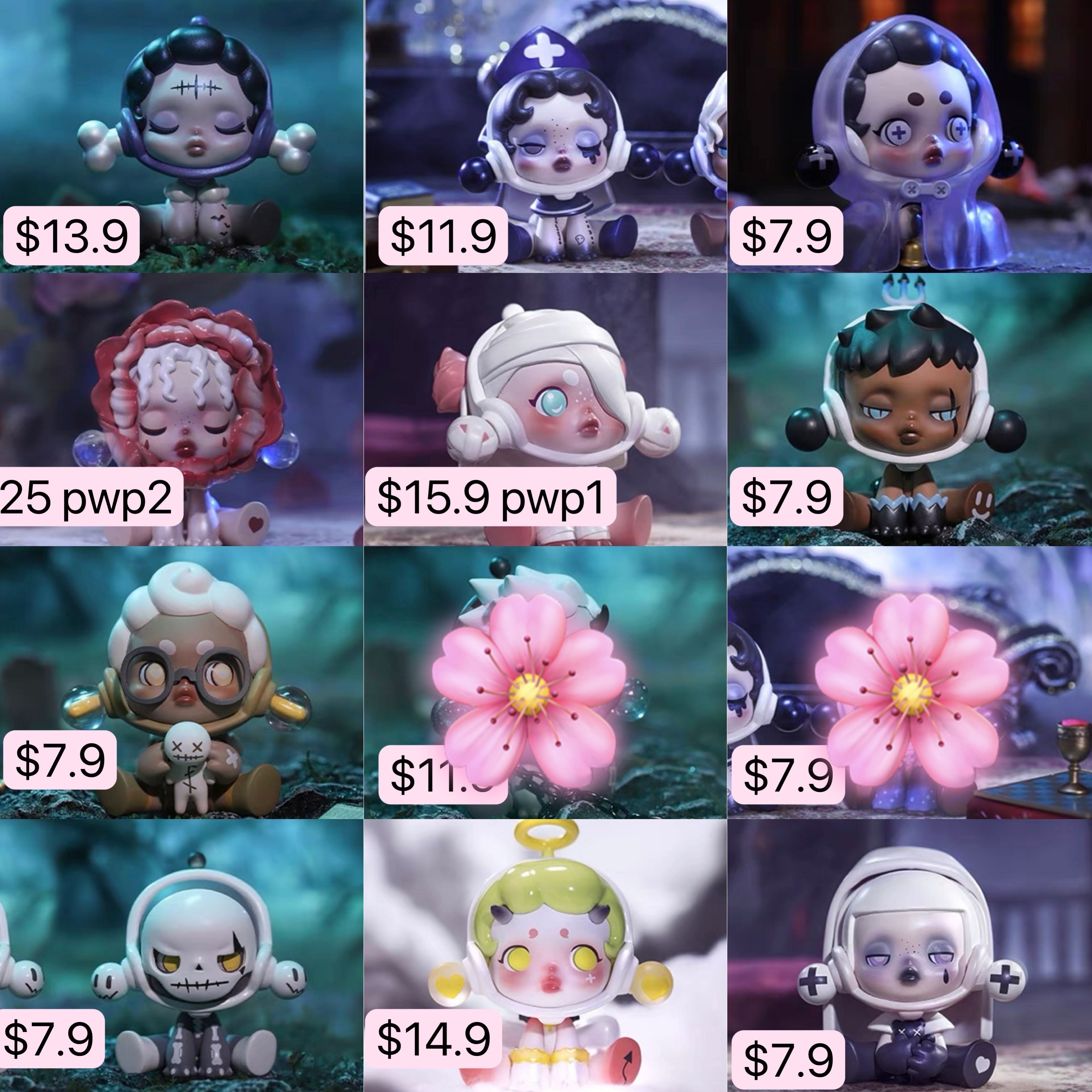 Popmart skull panda ancient castle / bloody rose /zombie baby / fake ...