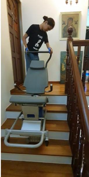 Electric stair climbing wheelchair, for the elderly disabled ...