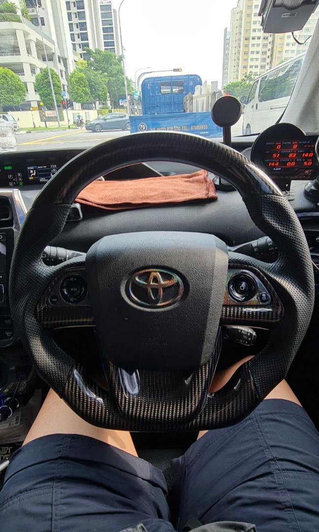 Prius carbon fiber steering, Car Accessories, Accessories on Carousell