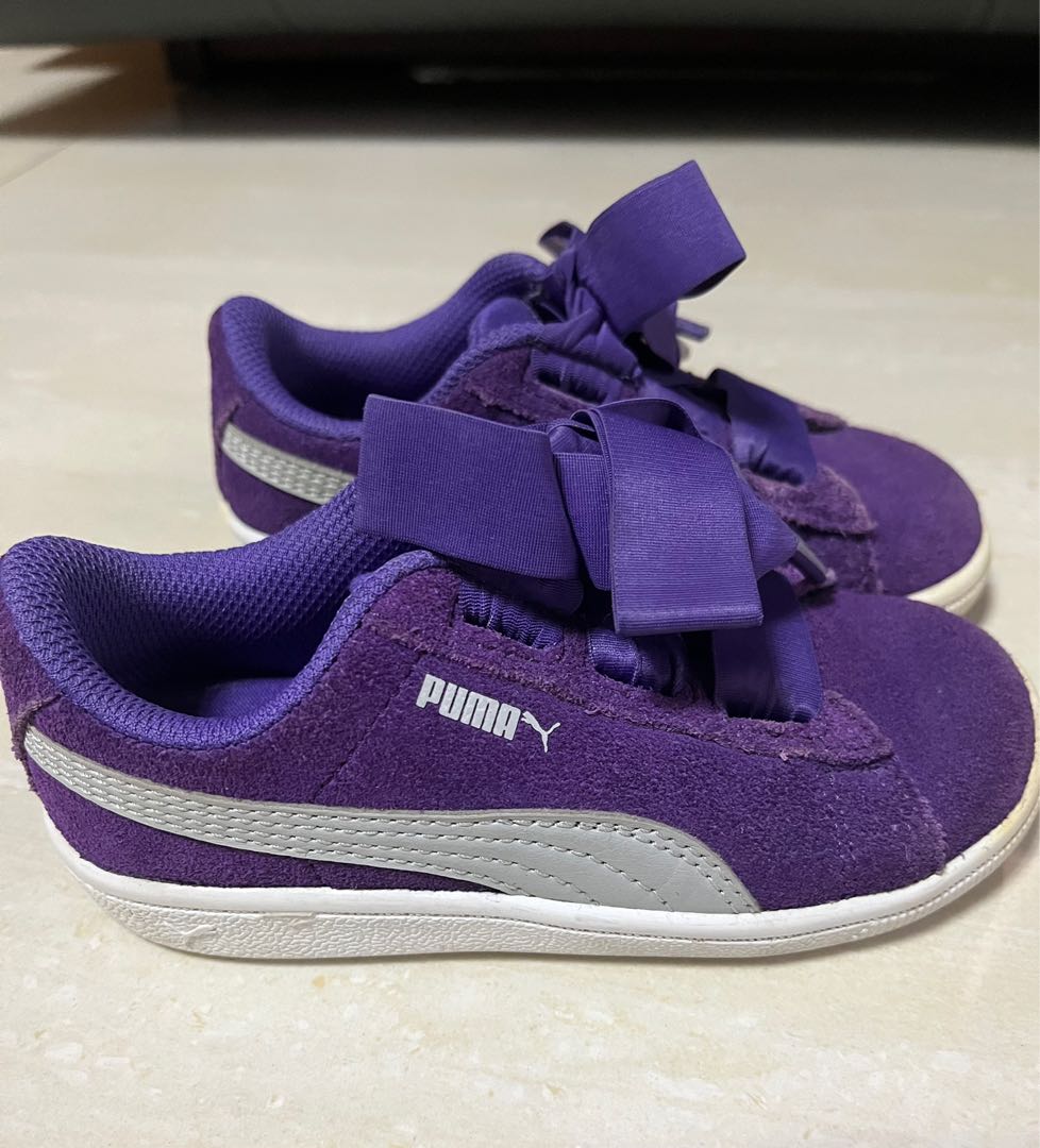 Puma Soft Foam Purple Kids Shoes US 9C, Babies & Kids, Babies & Kids ...