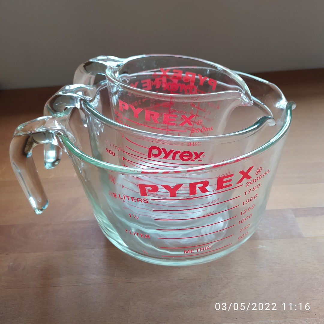 Pyrex Corning Measure Jugs, Furniture & Home Living, Kitchenware ...