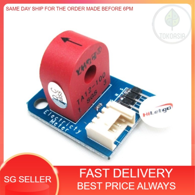 (Ready Stock) TA12-100 Analog Current Meter Sensor Module AC 0~5A ...